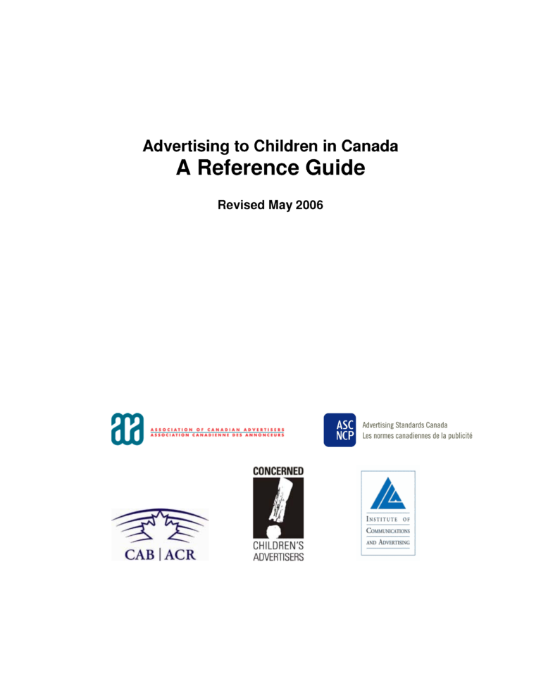 Advertising To Children In Canada | Association of Canadian Advertisers